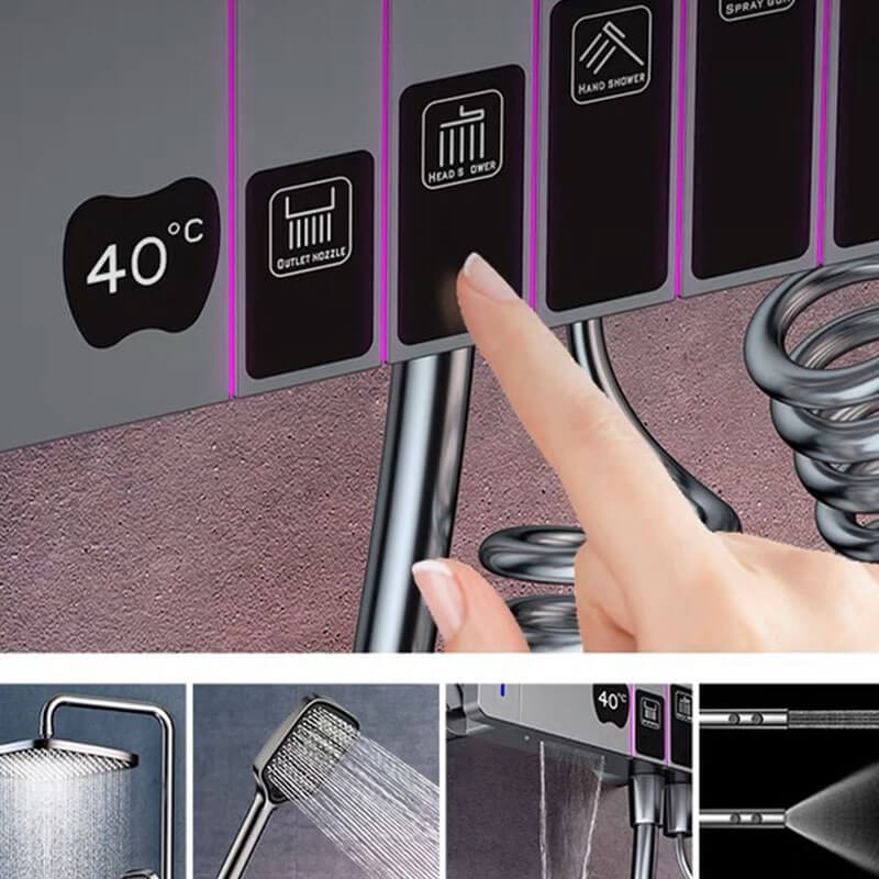 Elegant Piano Key Shower System with LED Lighting – Très Elite